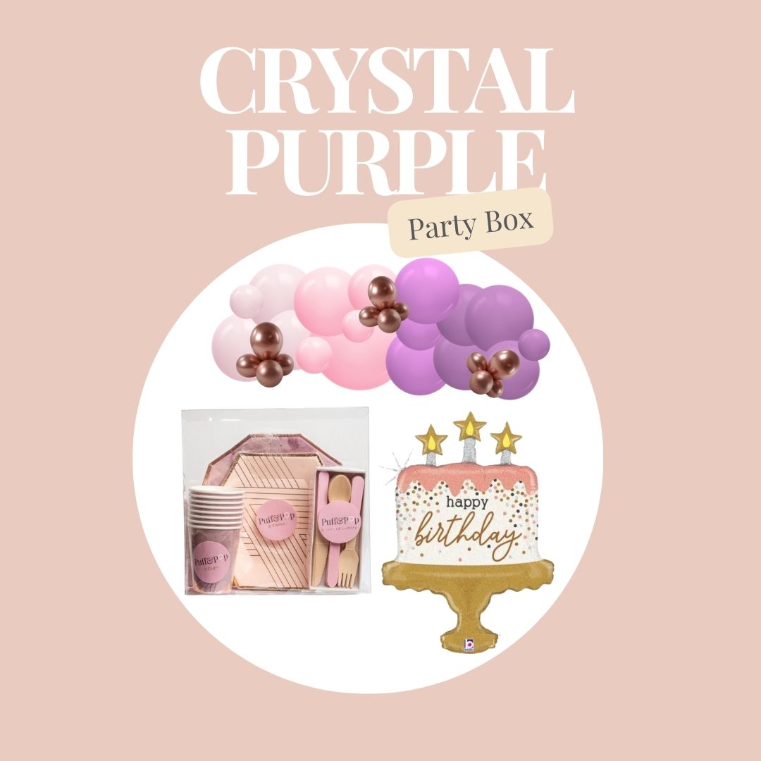 Crystal Purple Assembled Party Box