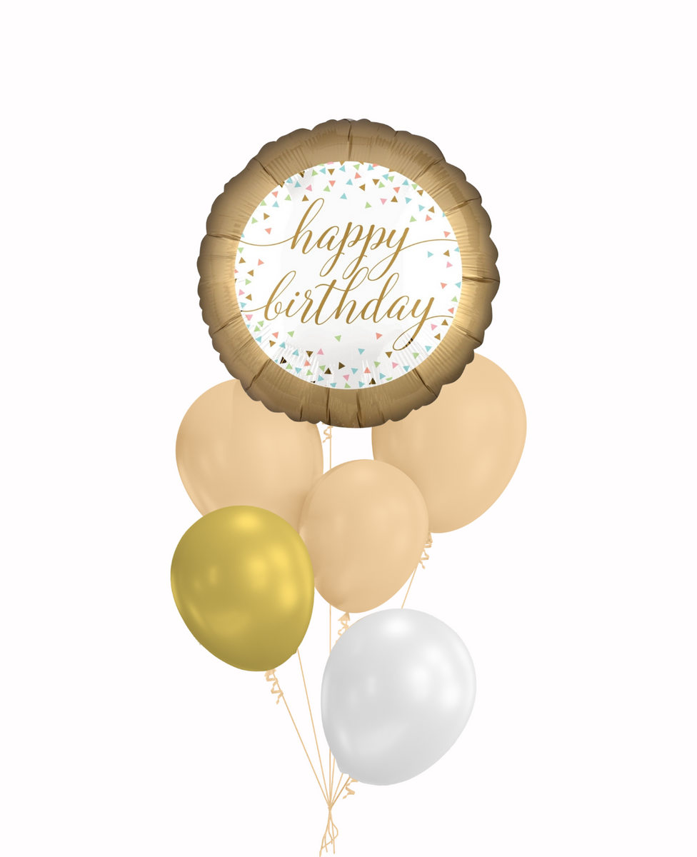 Happy Birthday Soft Golden Pastel – Puff and Pop