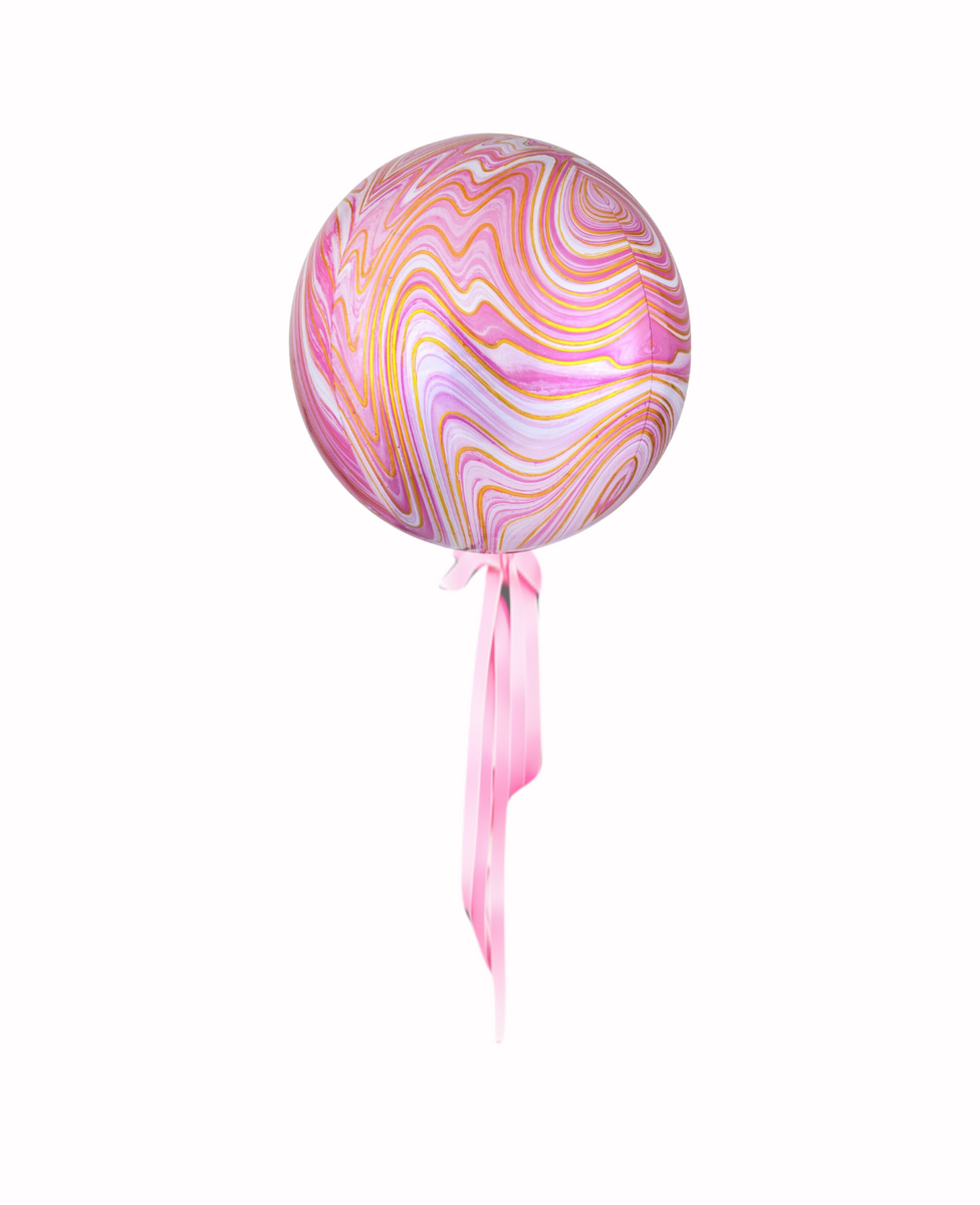 Pink Marble Chrome Ball – Puff and Pop