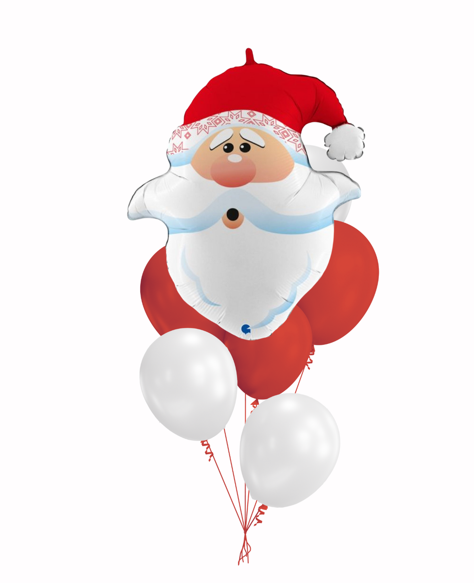 Santa Head Balloon Bouquet
